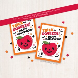 Halloween Trick or Treat Printable Tag Classroom Treat Tag Halloween ...