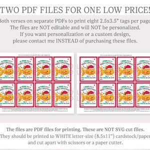 We FISH You a Merry Christmas Snack Tag Printable Goldfish Crackers ...