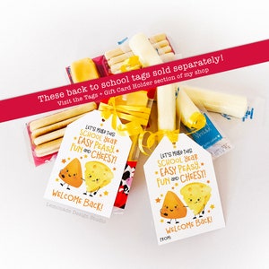 Printable First Day of School Snack Tags for Students Gift Tag ...