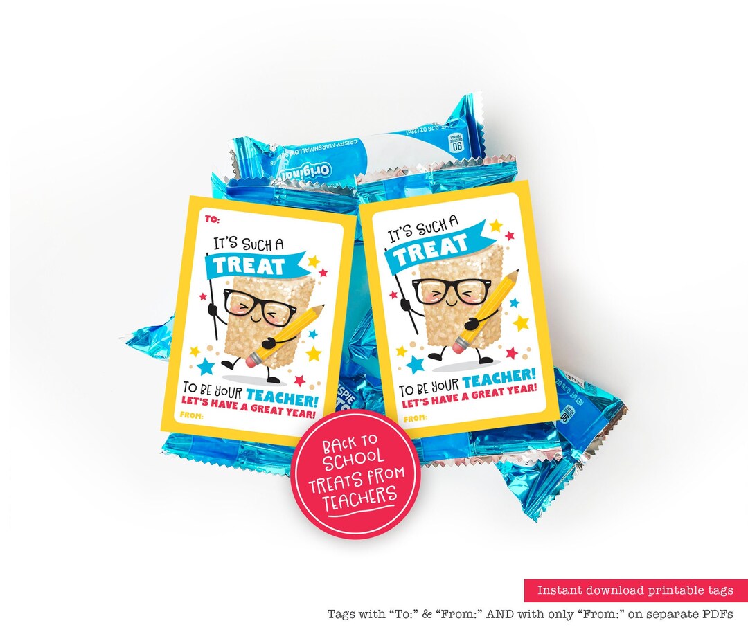 Back to School Printable Treat Tag From Teacher Welcome Students Open ...