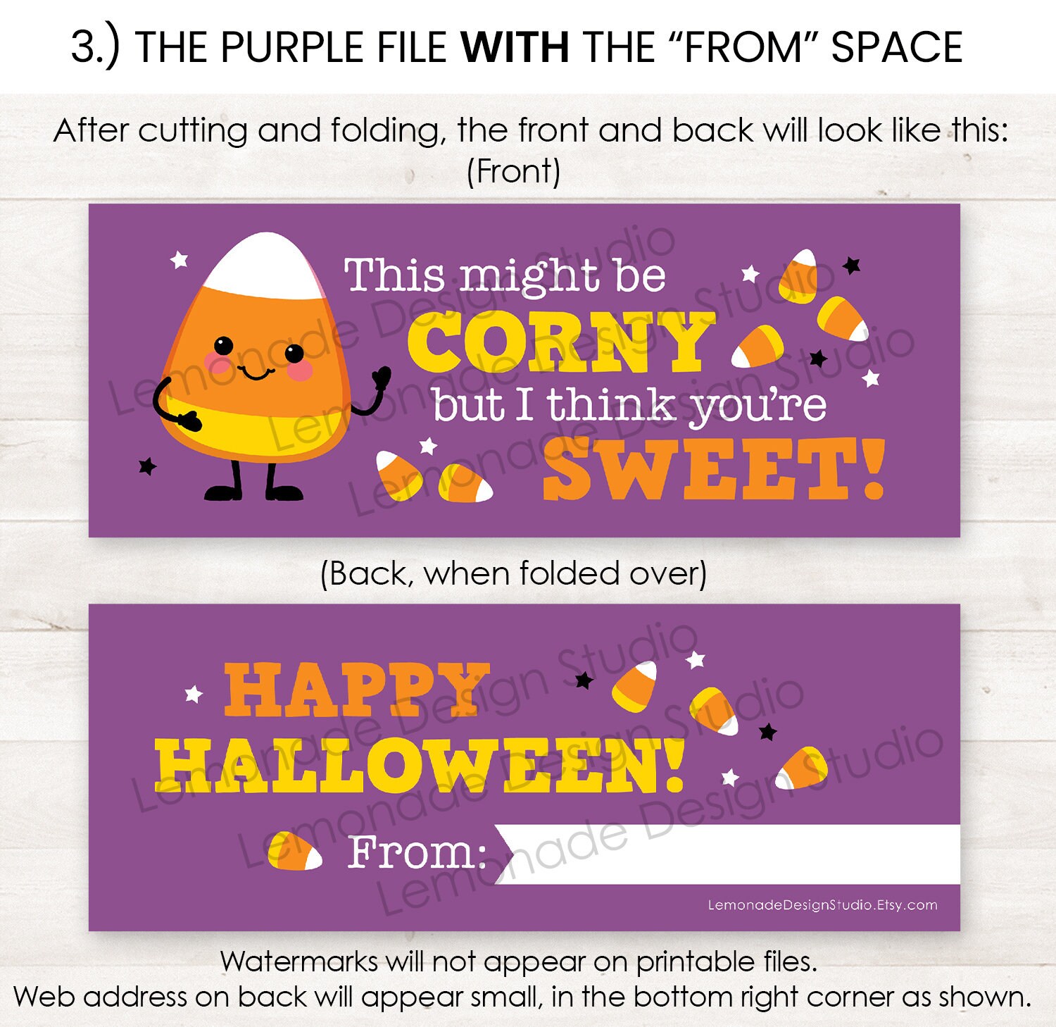 PRINTABLE Halloween Favor Tags Halloween Tags Candy Corn | Etsy