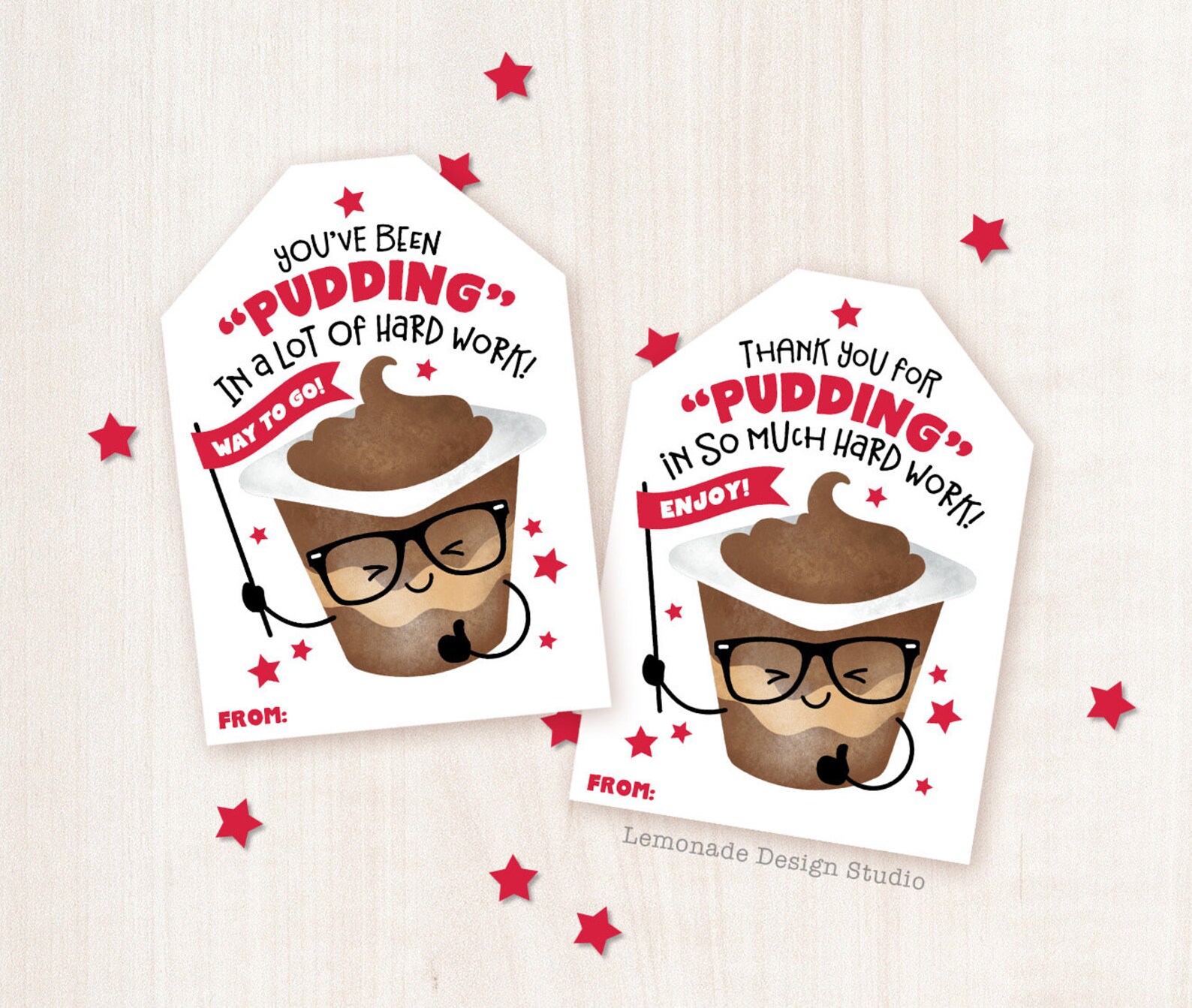 Printable Pudding Cup Tags Classroom Treat Tag Classroom Snack - Etsy