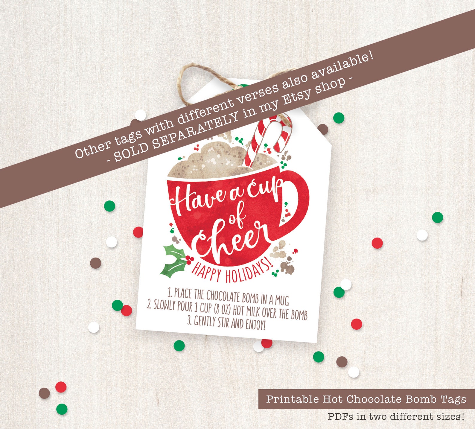 PRINTABLE Christmas Coffee Gift Tags Teacher Gift Tags | Etsy