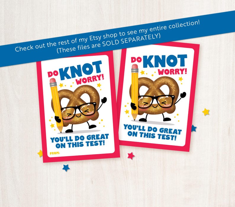Printable Testing Day Pencil Tags for Students Good Luck Gift State ...