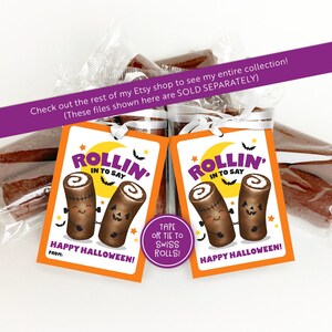 Printable Halloween Tags Cookie Tags Halloween Classroom Trick or Treat ...