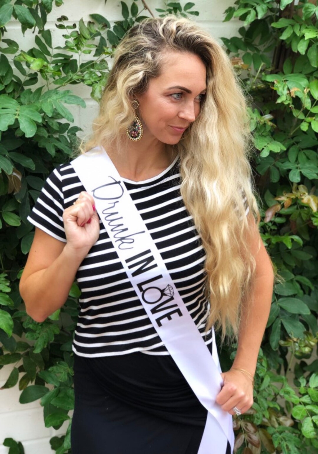 Custom Drunk in Love Sassy Sash With Bling Ring / Future Mrs Sash ...