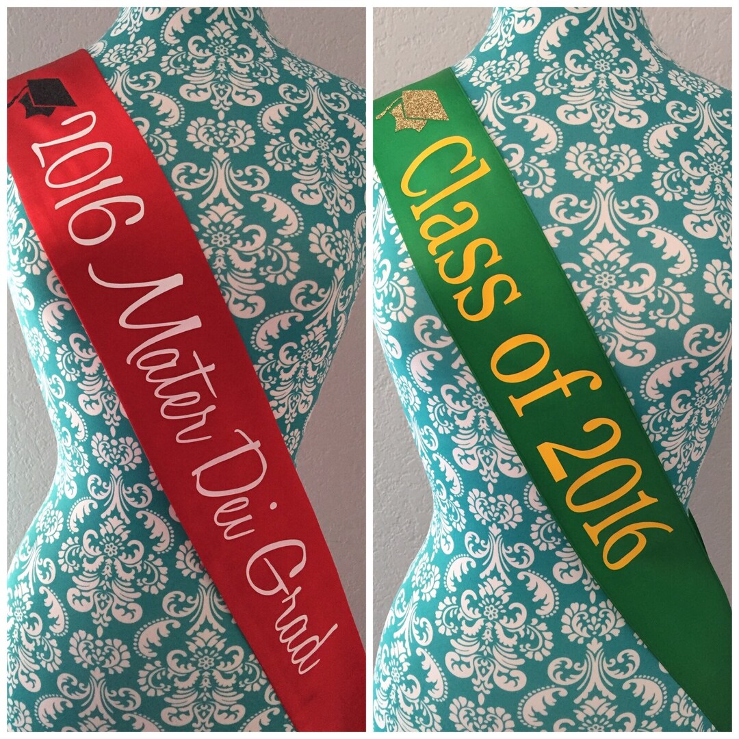 Custom Graduation Sash Graduation Class of 2021 - Etsy