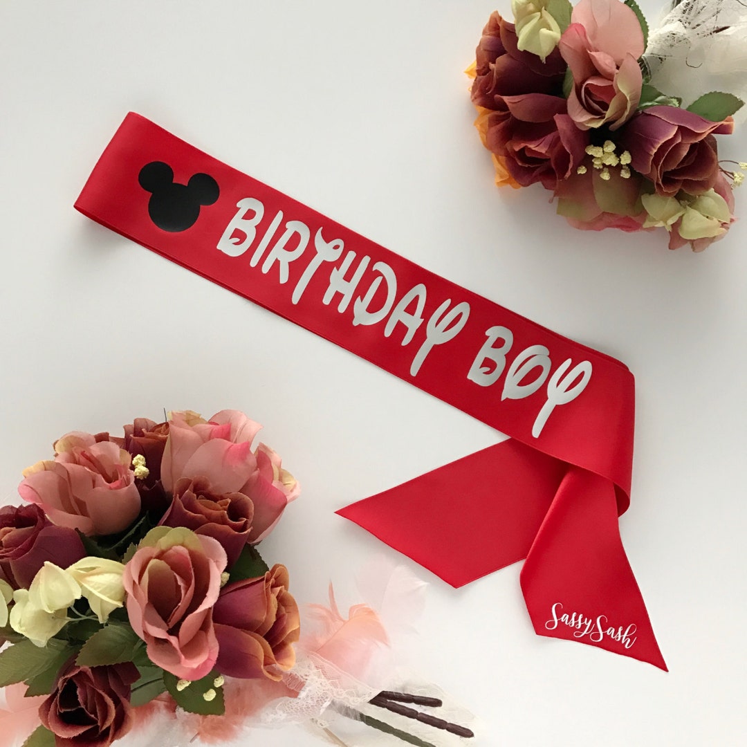 Mickey Mouse Birthday Sash- Toddler Birthday- Custom Sash- Birthday Boy ...