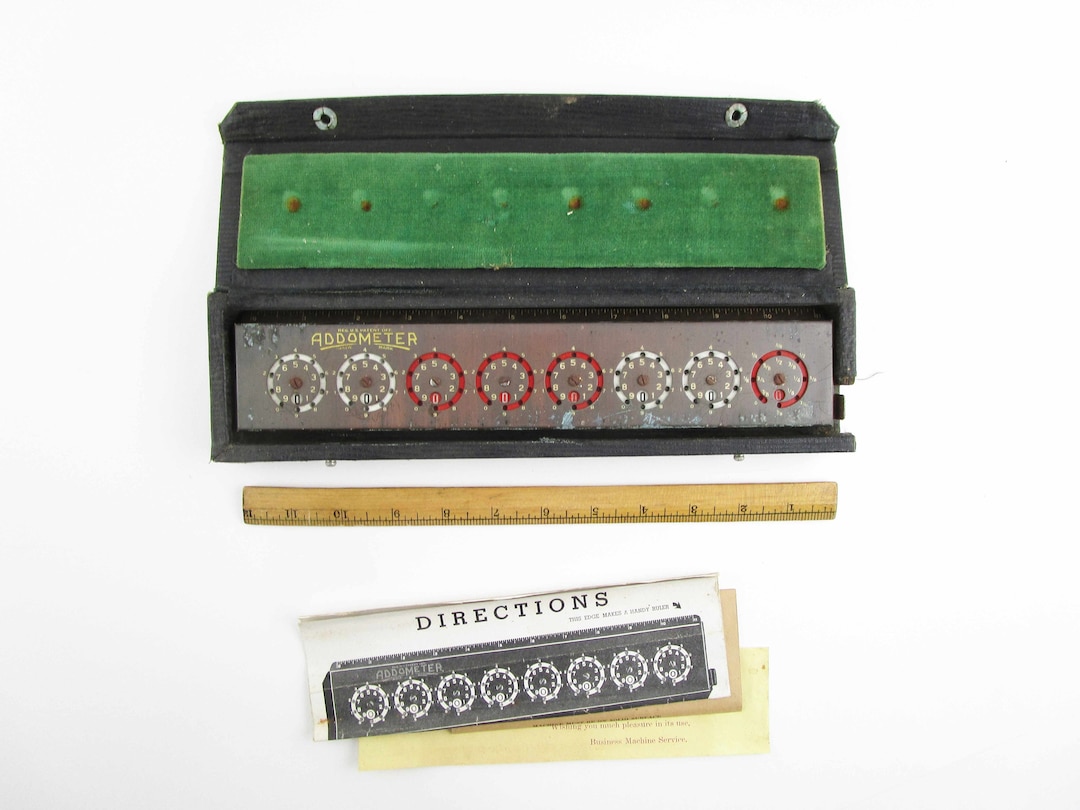 Vintage 'addometer' in Carrying Case - 1950s - Instruction Sheets ...