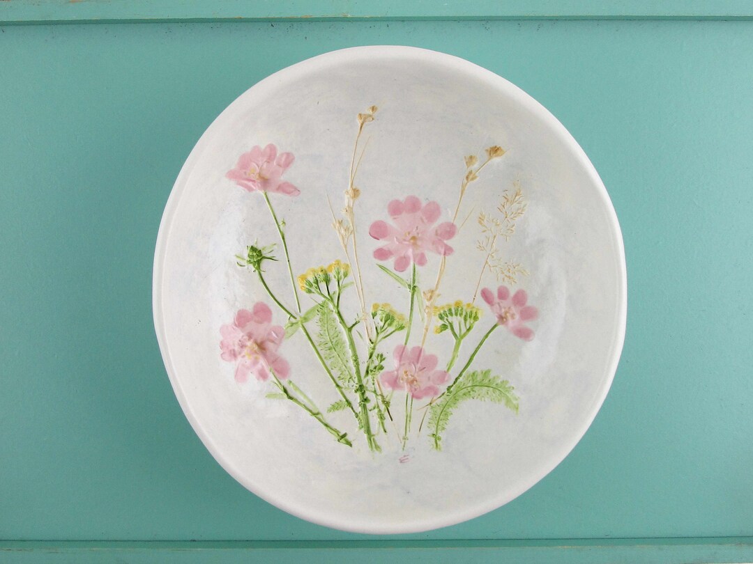 Round 'salt Marsh Pottery' Bowl - Hand-painted and Formed - Plymouth ...