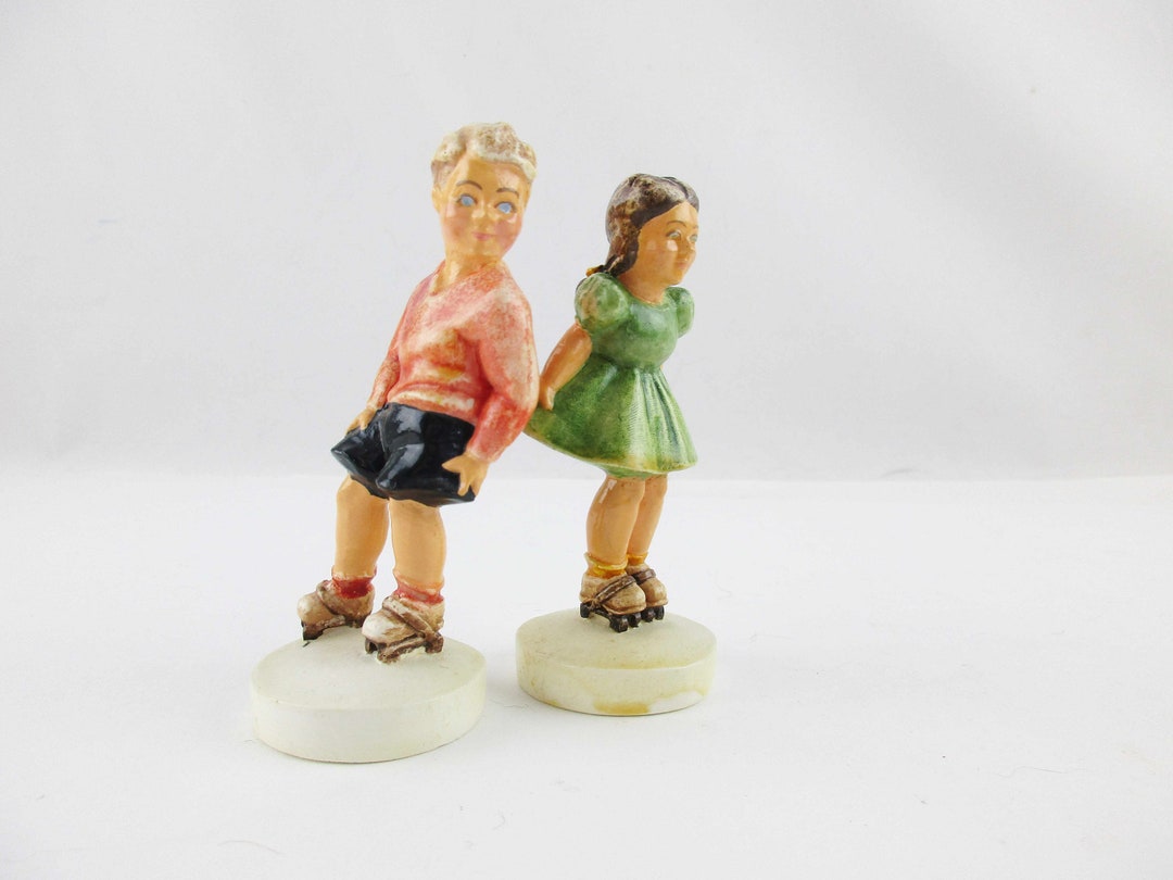 Two 'sebastian' 1978 Miniatures - Girl and Boy Skating - Limited ...