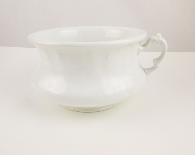 Antique Homer Laughlin White Ironstone Chamber Pot With History ... Antique Homer Laughlin White Ironstone Chamber Pot With History ...