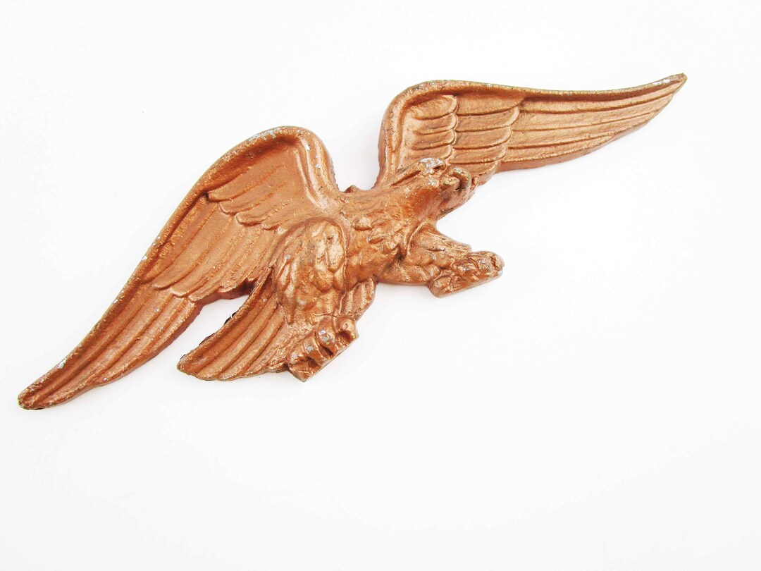 Vintage History - Cast Iron Flying Eagle - Painted Bronze - Cast Iron ...