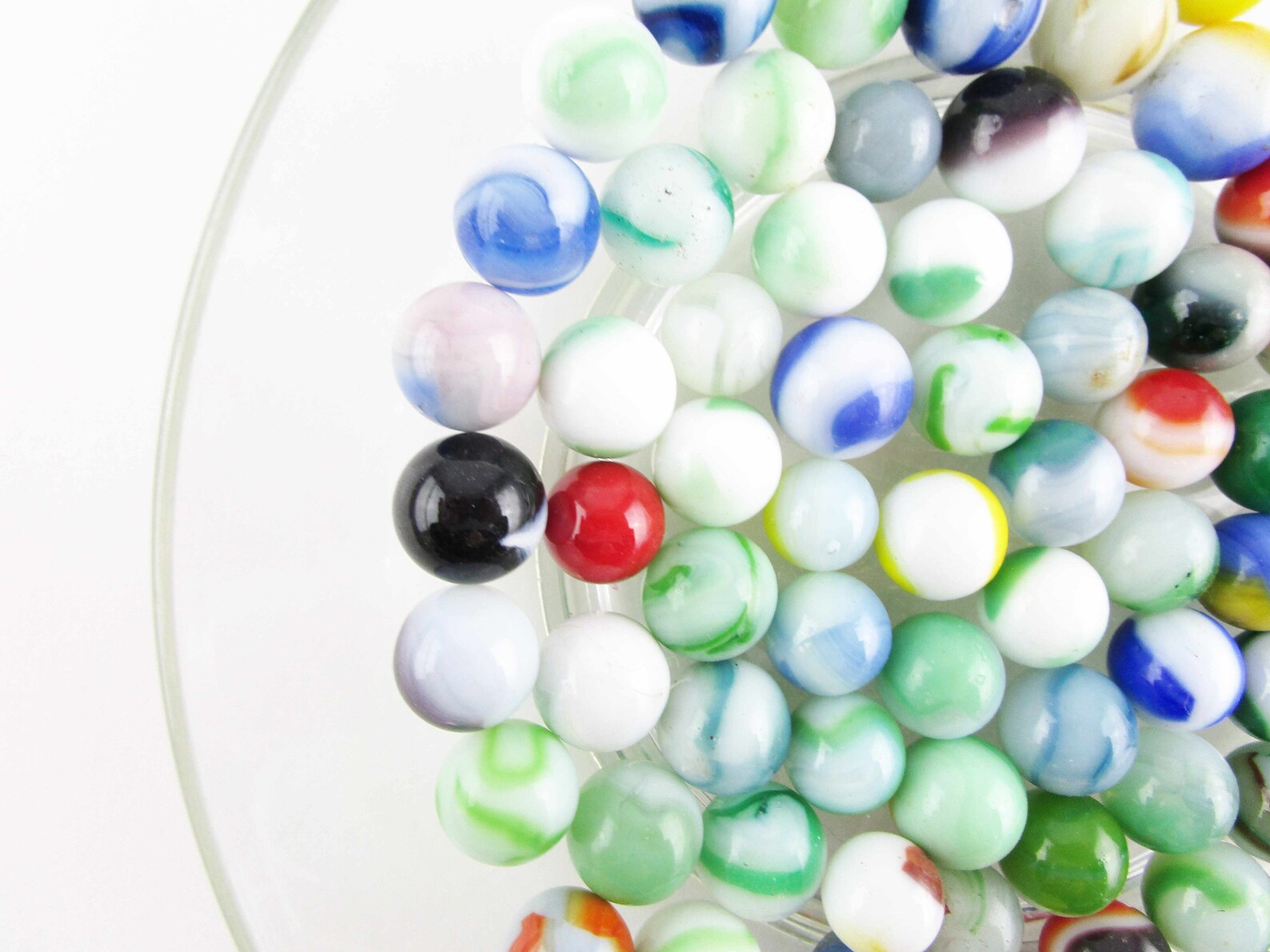 Solid Color Marbles 1950s Vintage Marbles White With Color - Etsy