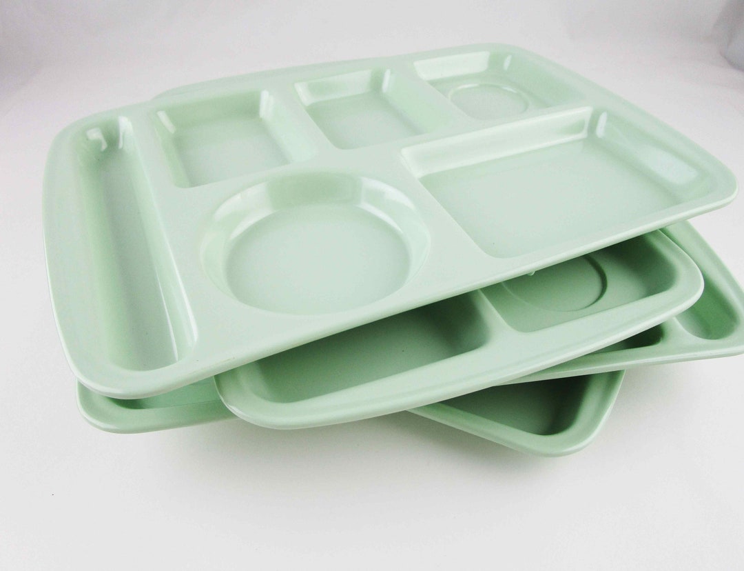 A Set of Four Large Lunch Trays - Mint Green - Retro Fun AND Useful ...