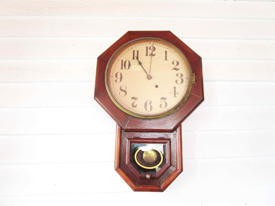 Vintage Working Schoolhouse Wall Clock Vintage 1800s Clock - Etsy