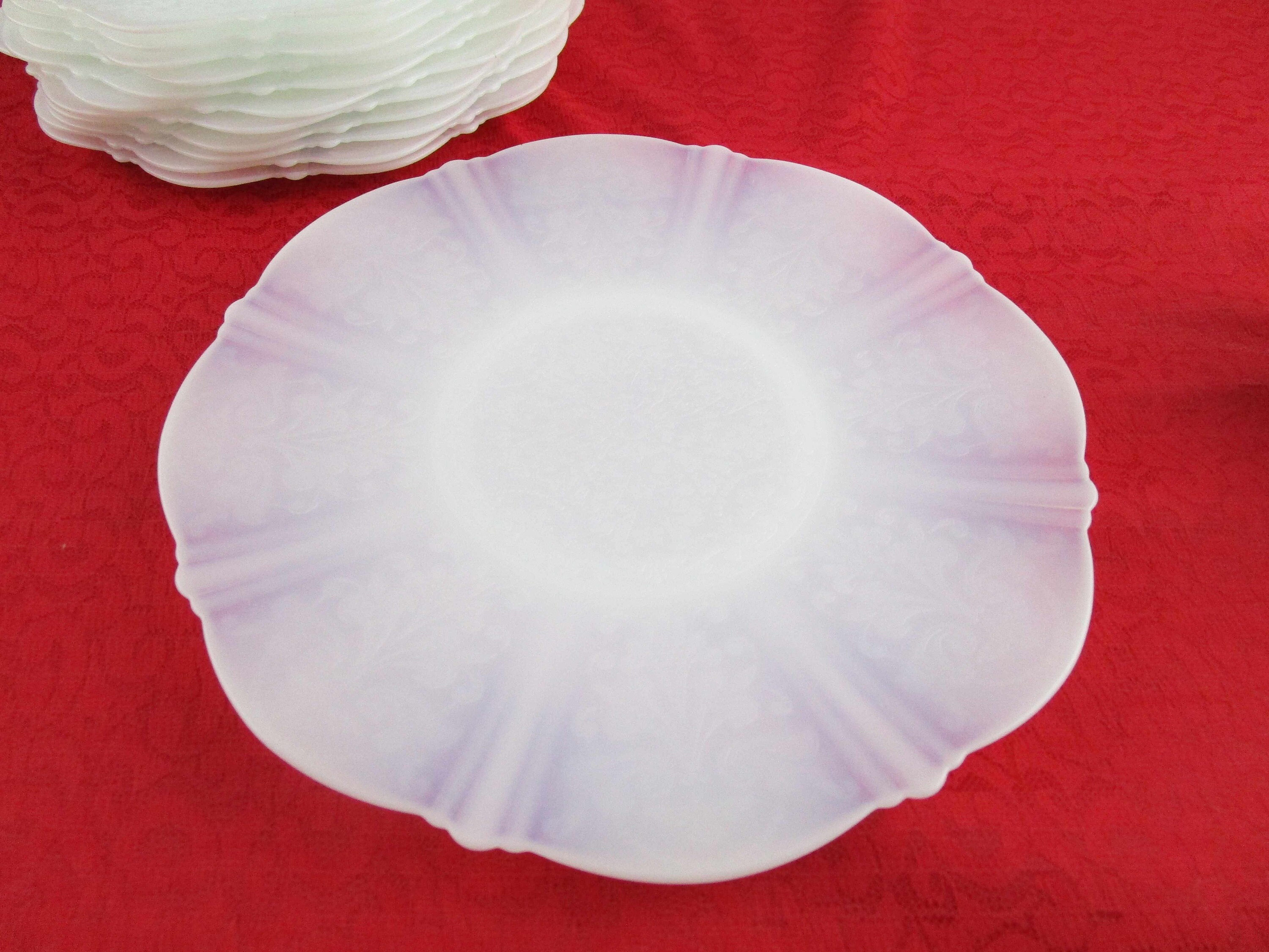 Vintage Monax Translucent White Depression Glass American Sweetheart ...