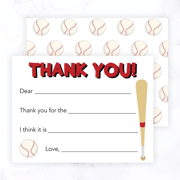 Baseball Thank You - Etsy