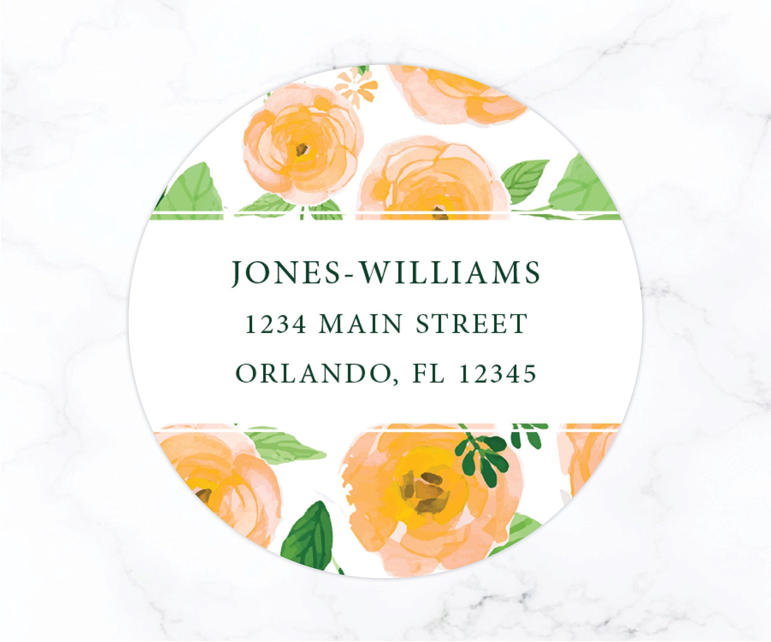 Floral Return Address Labels Round Address Label Stickers - Etsy