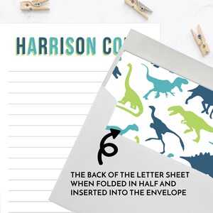 Kids Letter Writing Set Dino Stationery Set Boys Stationary Set ...