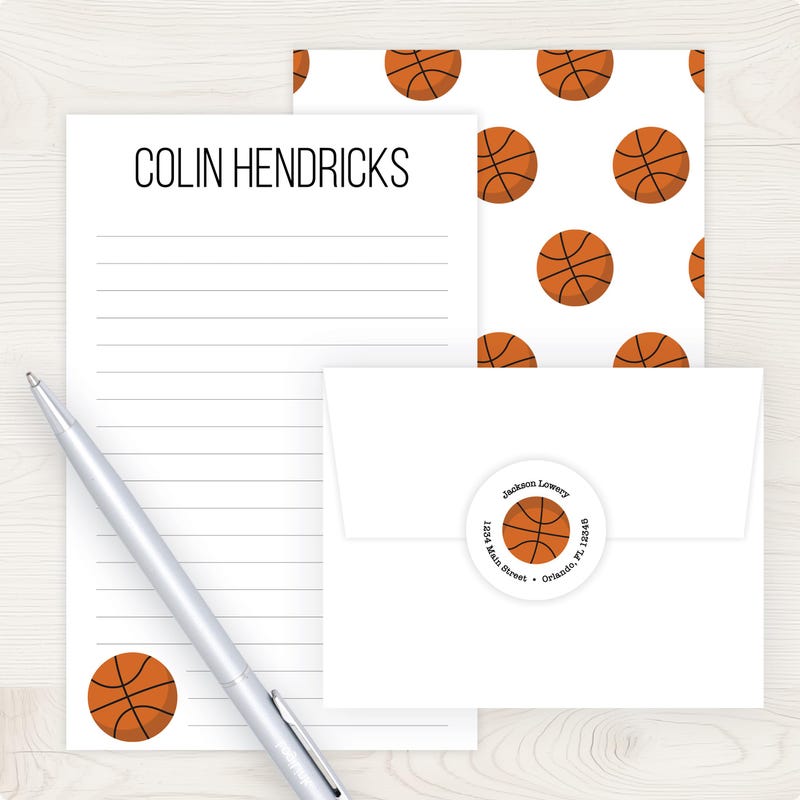 Basketball Writing Paper - Etsy