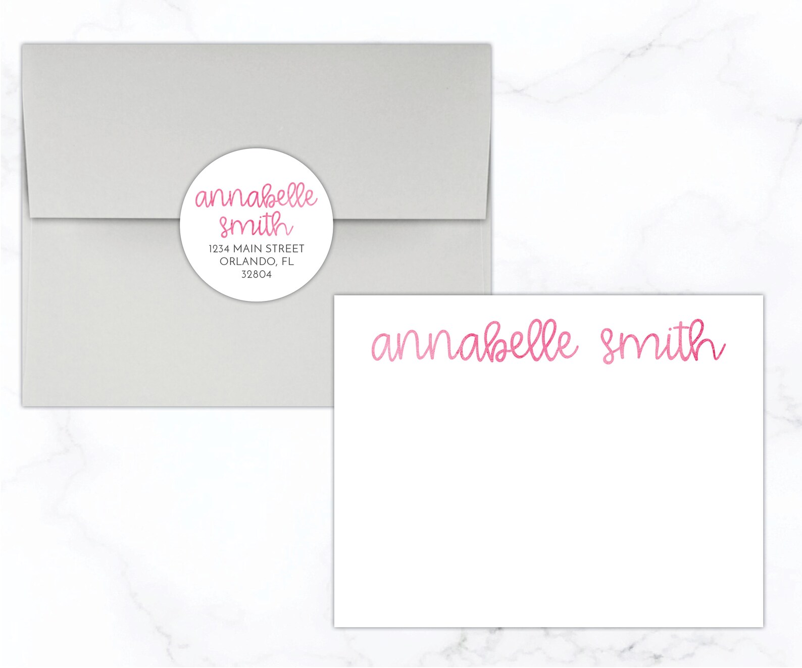 Watercolor Girls Stationery Set Girls Stationary Set Thank - Etsy