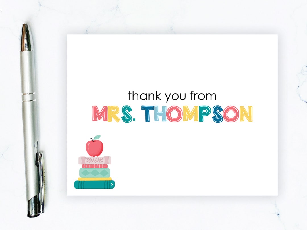 Personalized Teacher Note Cards | Teacher Stationery Set | Teacher ...