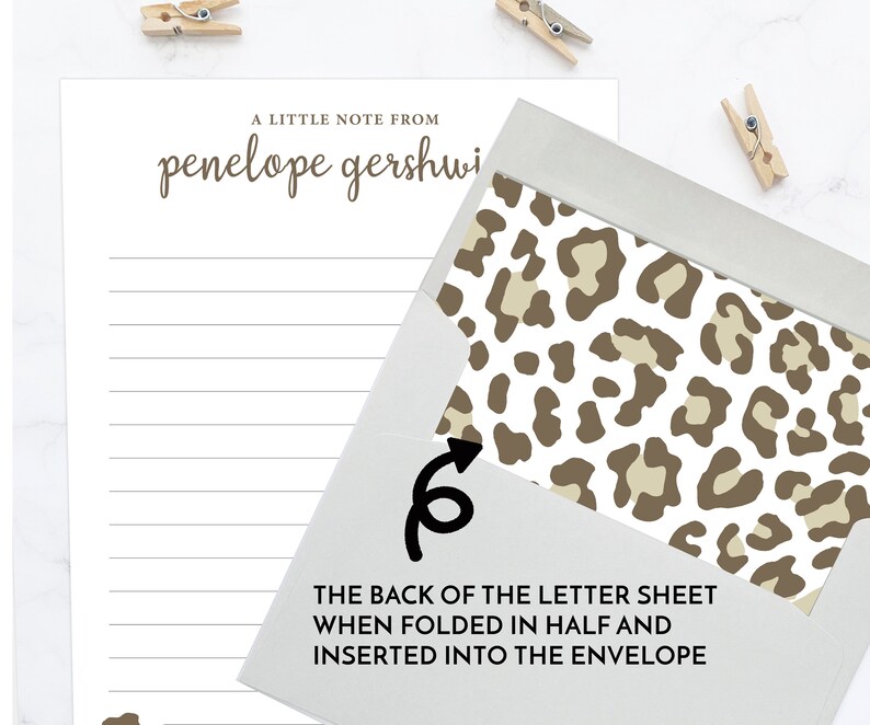 Leopard Print Kids Letter Writing Set Letter Paper Kit Pen - Etsy