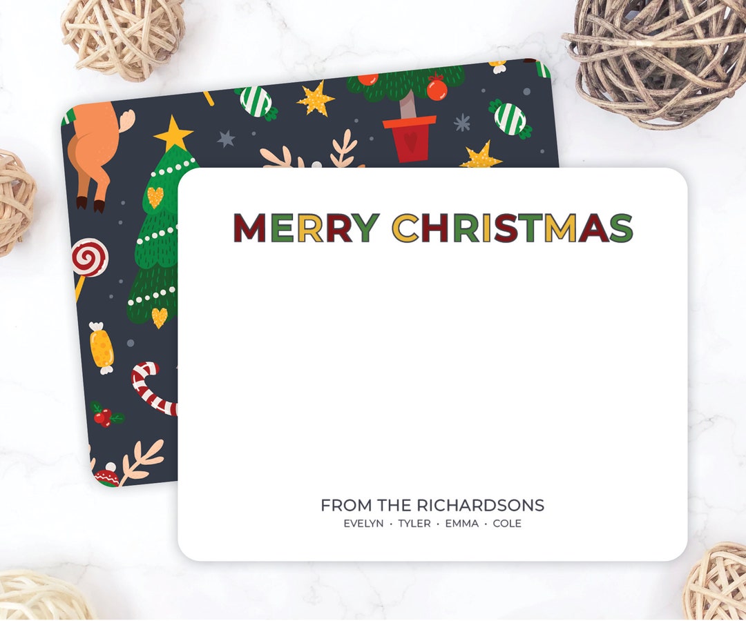 Personalized Christmas Card | Personalized Holiday Cards | Flat ...