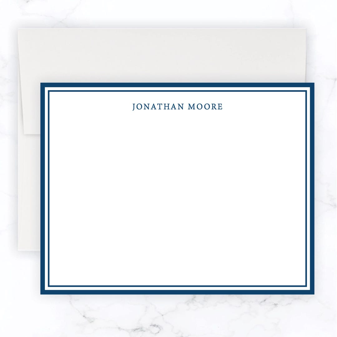 Men's Stationery Set | Men's Stationary Set | Men's Flat Note Cards for ...