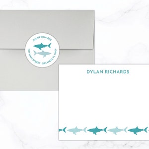 Shark Stationery Set | Shark Stationary Set | Shark Personalized Note ...
