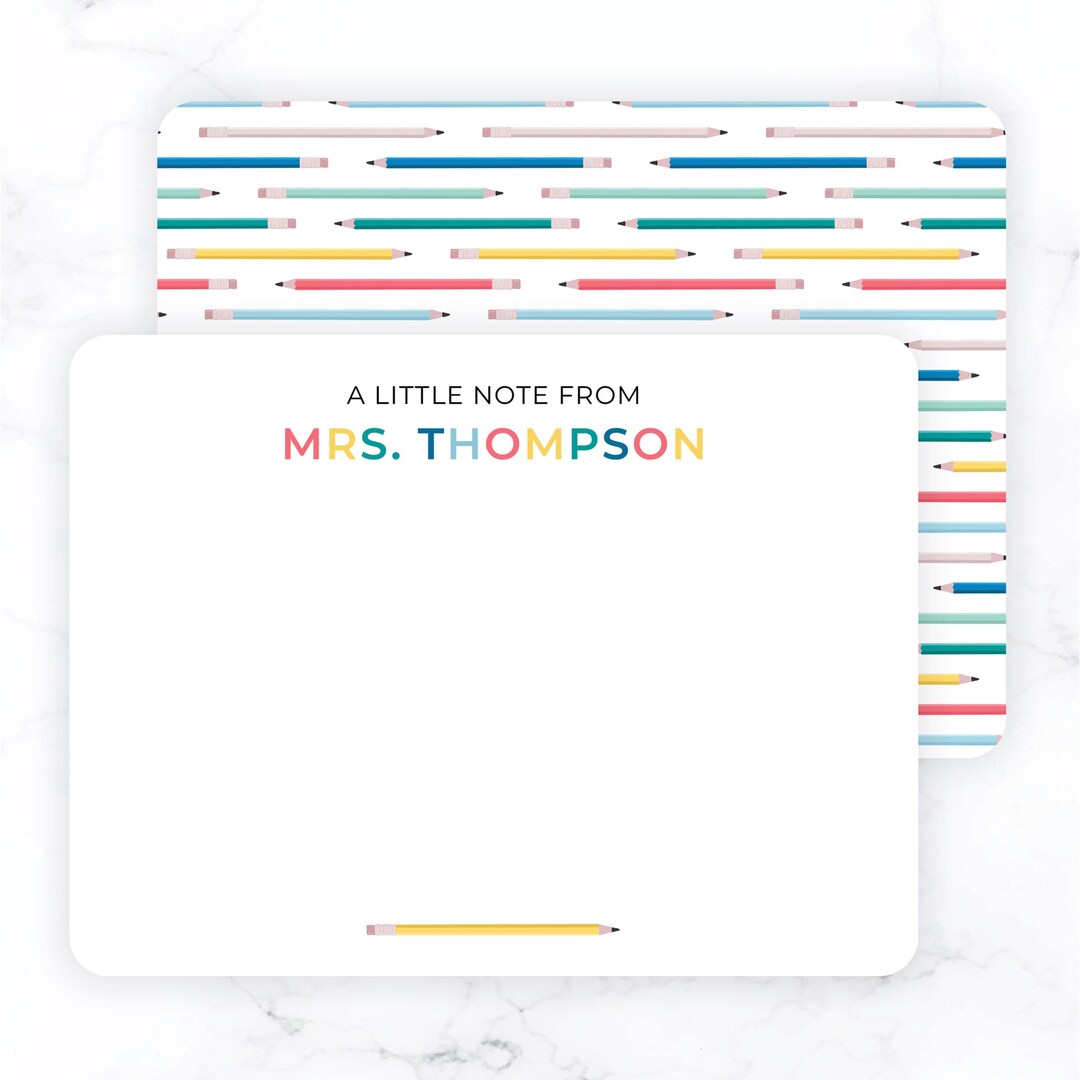 Teacher Stationery | Teacher Stationary | Personalized Teacher Notes ...