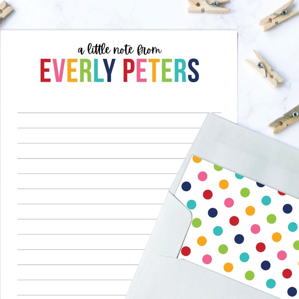 Rainbow Stationary - Etsy