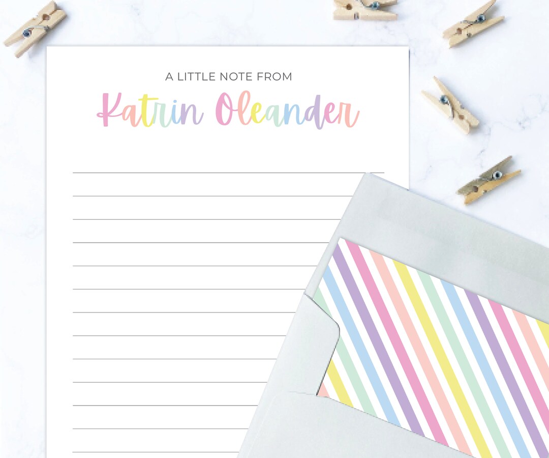 Girls Letter Writing Set Letter Writing Kit Girls Stationery Girls Gift ...