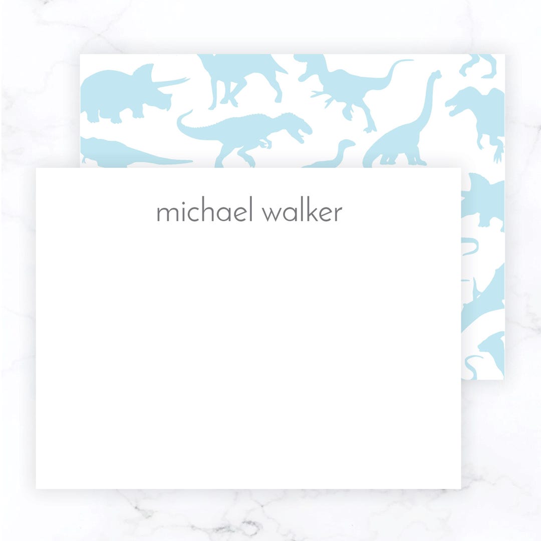 Dinosaur Stationery | Dinosaur Stationary | Dino Note Cards | Flat Note ...