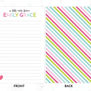 Kids Letter Writing Set | Girls Lined Stationery Paper Rainbow Stripe ...