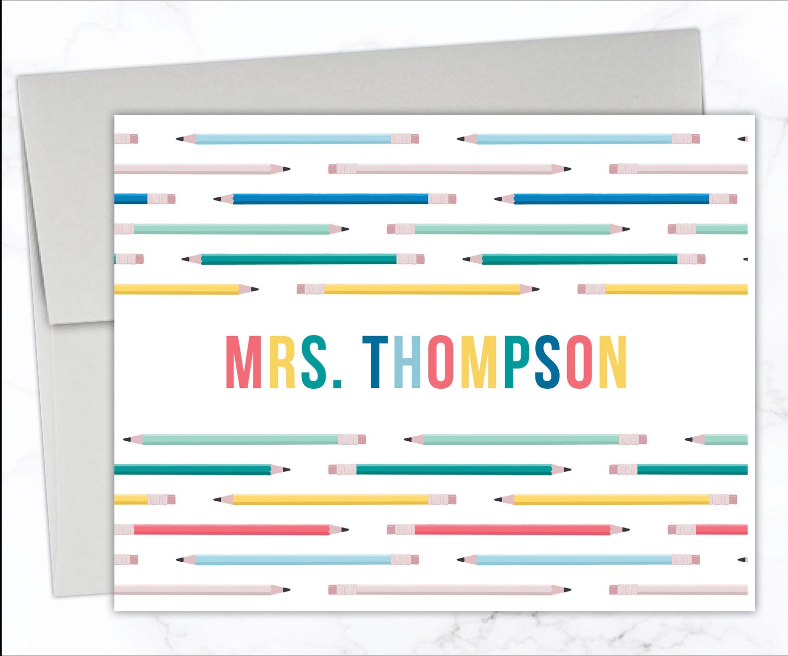 Personalized Teacher Note Cards Teacher Stationery Set - Etsy
