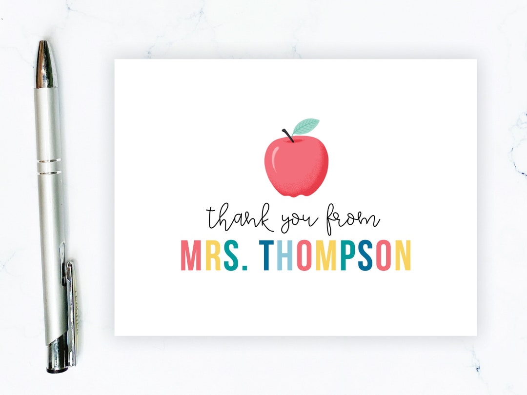 Personalized Teacher Note Cards | Teacher Stationery Set | Teacher ...