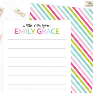 Kids Letter Writing Set | Girls Lined Stationery Paper Rainbow Stripe ...