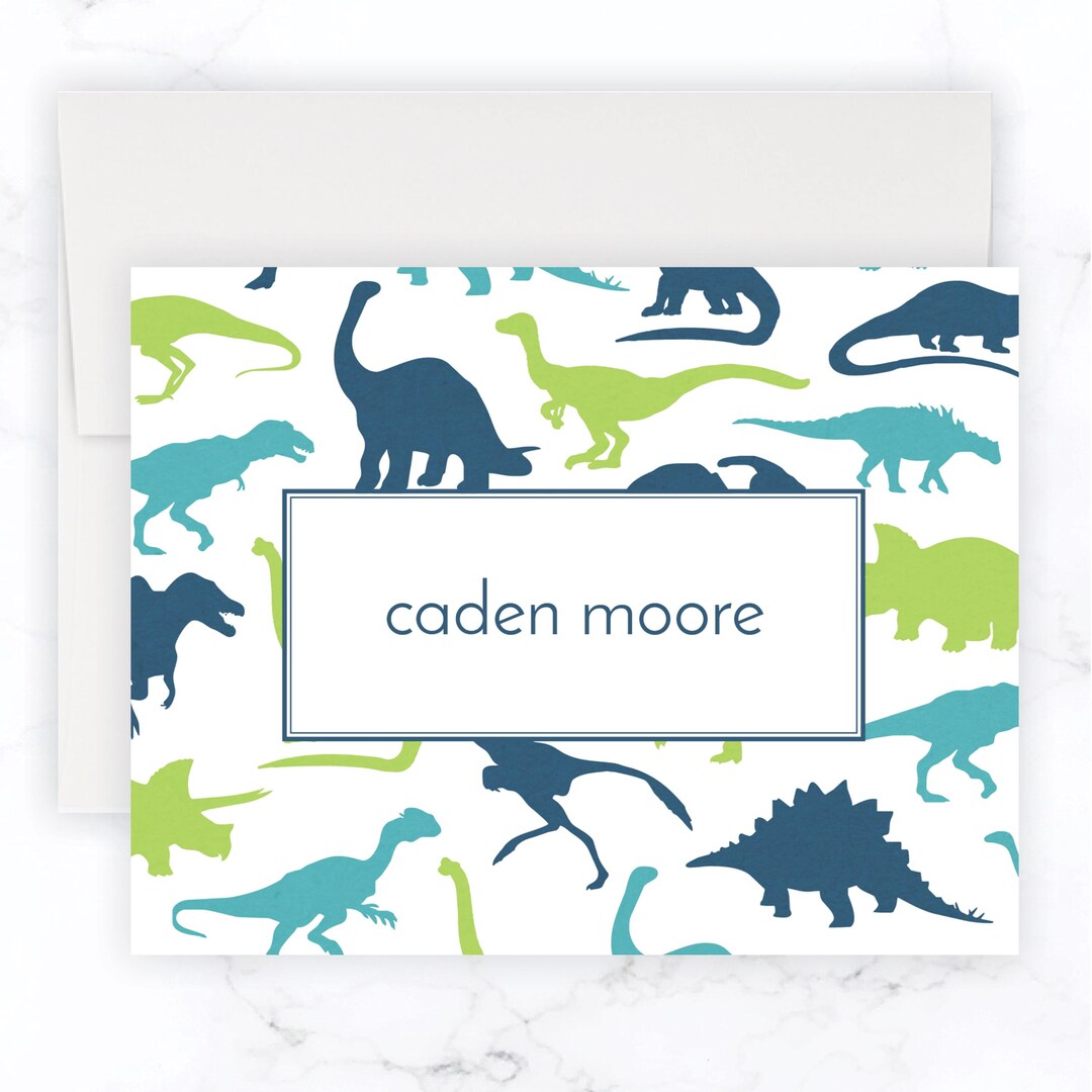 Dinosaur Stationary | Dinosaur Stationery | Dinosaur Note Cards ...