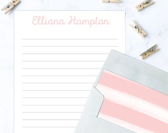 Kids Letter Writing Set Girls Stationery Paper Rainbow | Etsy