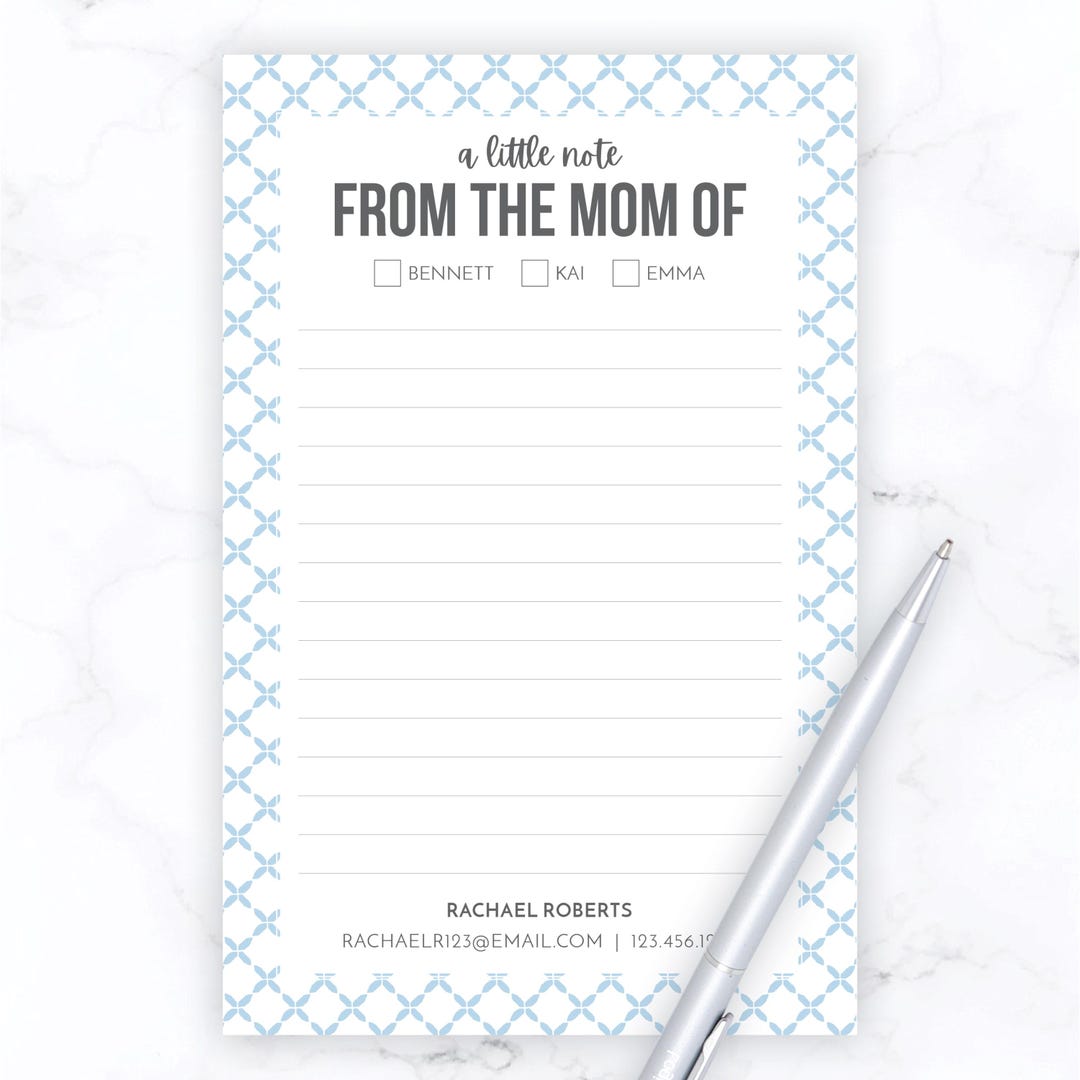 From the Mom of Notepad | 5x7 Mom Notepad | 5.5x8.5 Mom Notepad ...