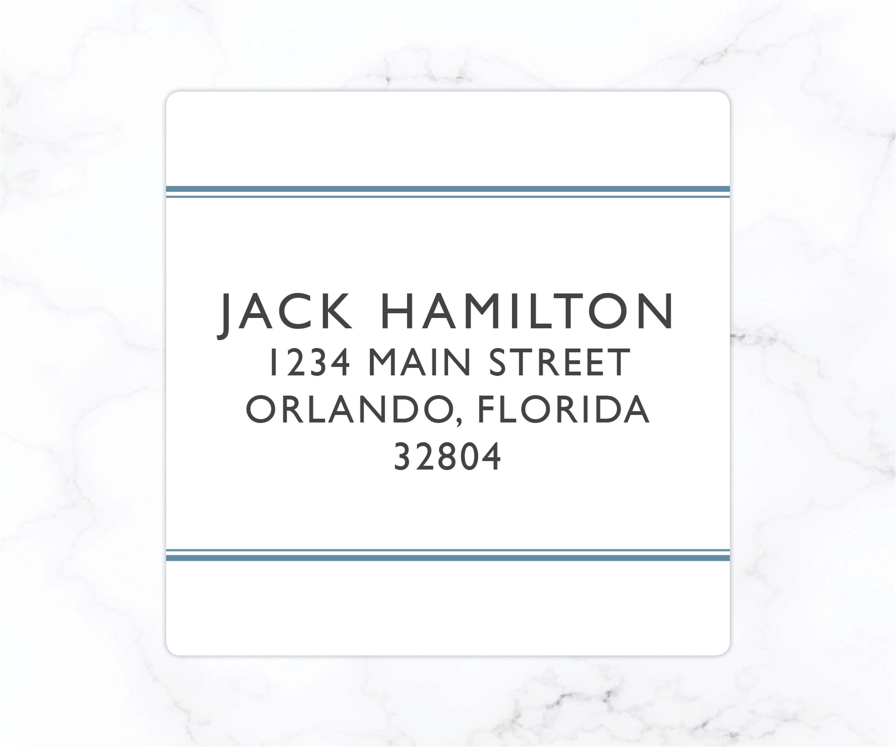 Men's Return Address Labels Square Men's Address - Etsy