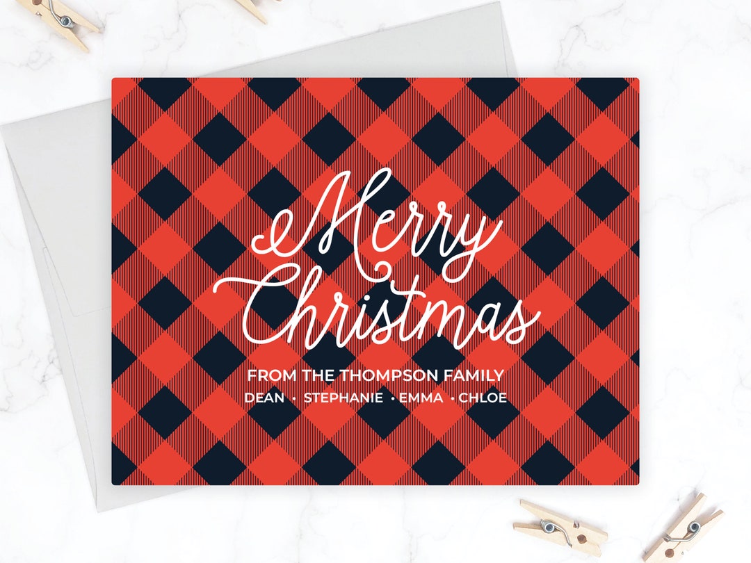 Personalized Christmas Card Personalized Holiday Card Folding Christmas ...