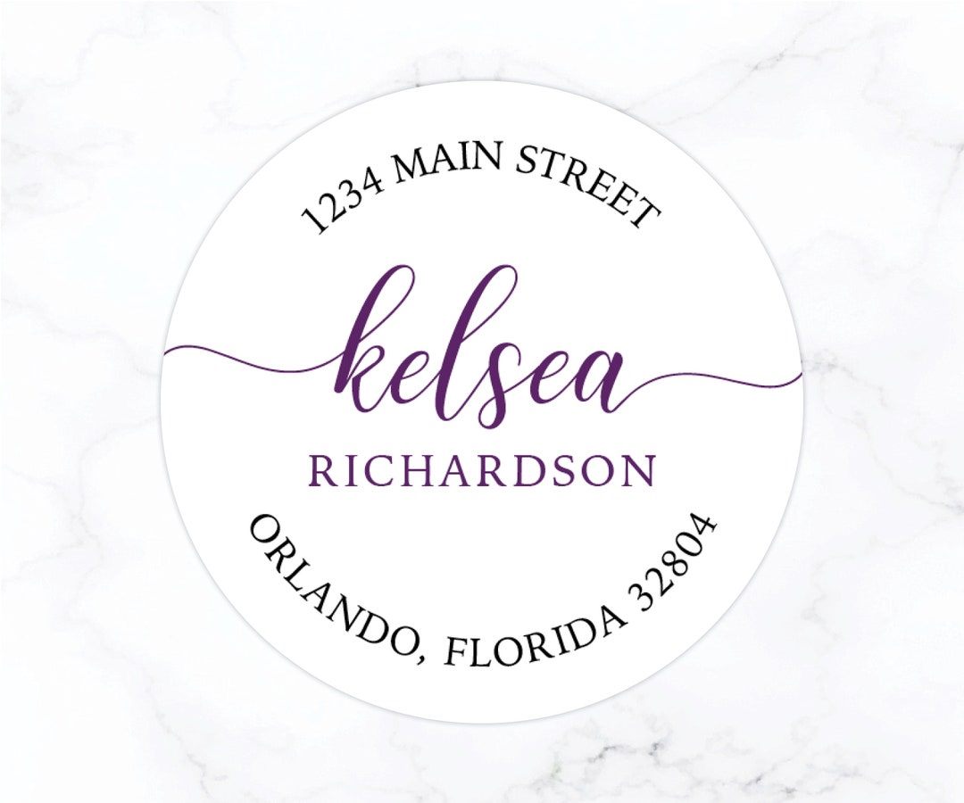 Round Return Address Labels | 2 Inch Round Address Label Stickers ...