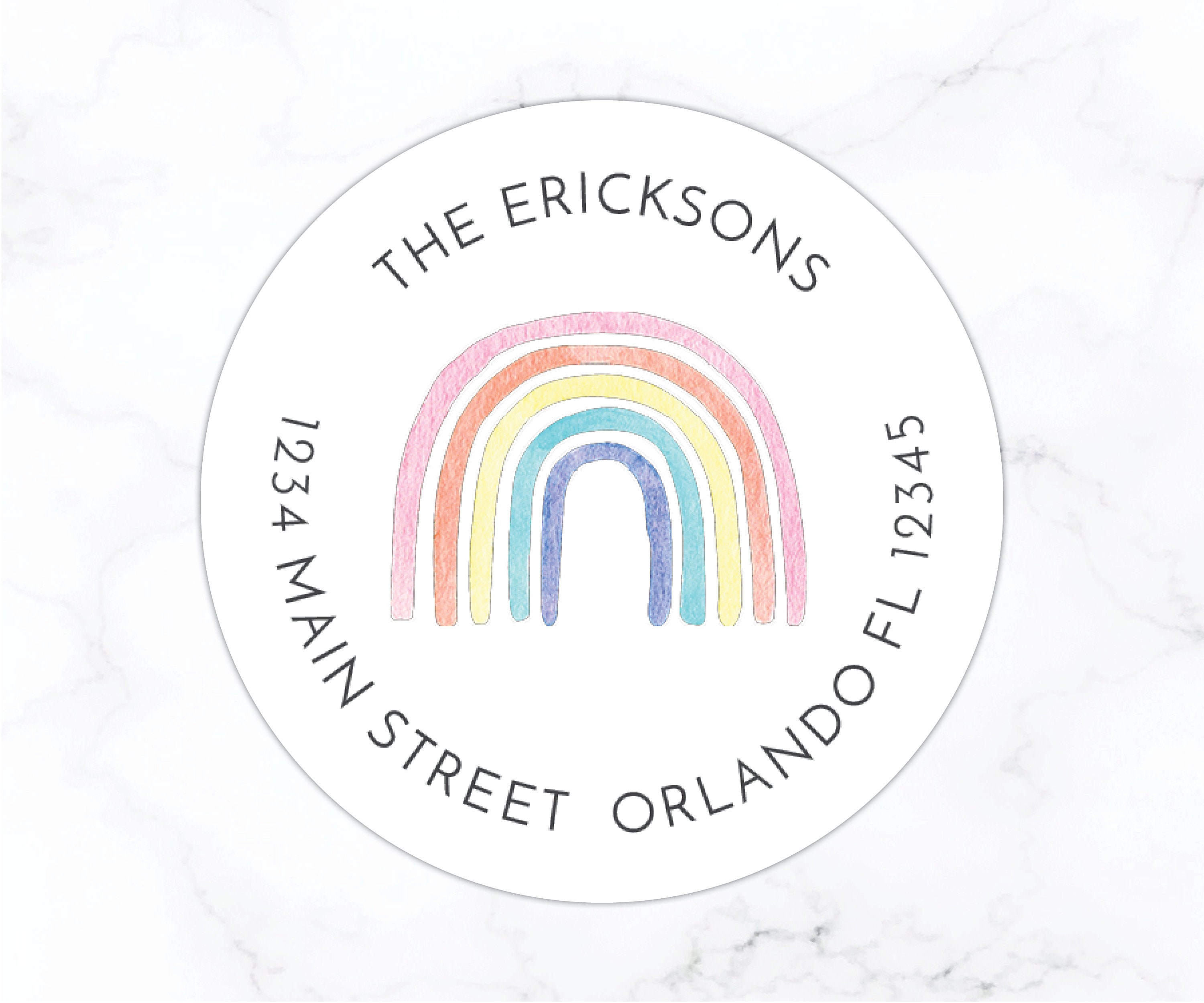 Rainbow Round Stickers