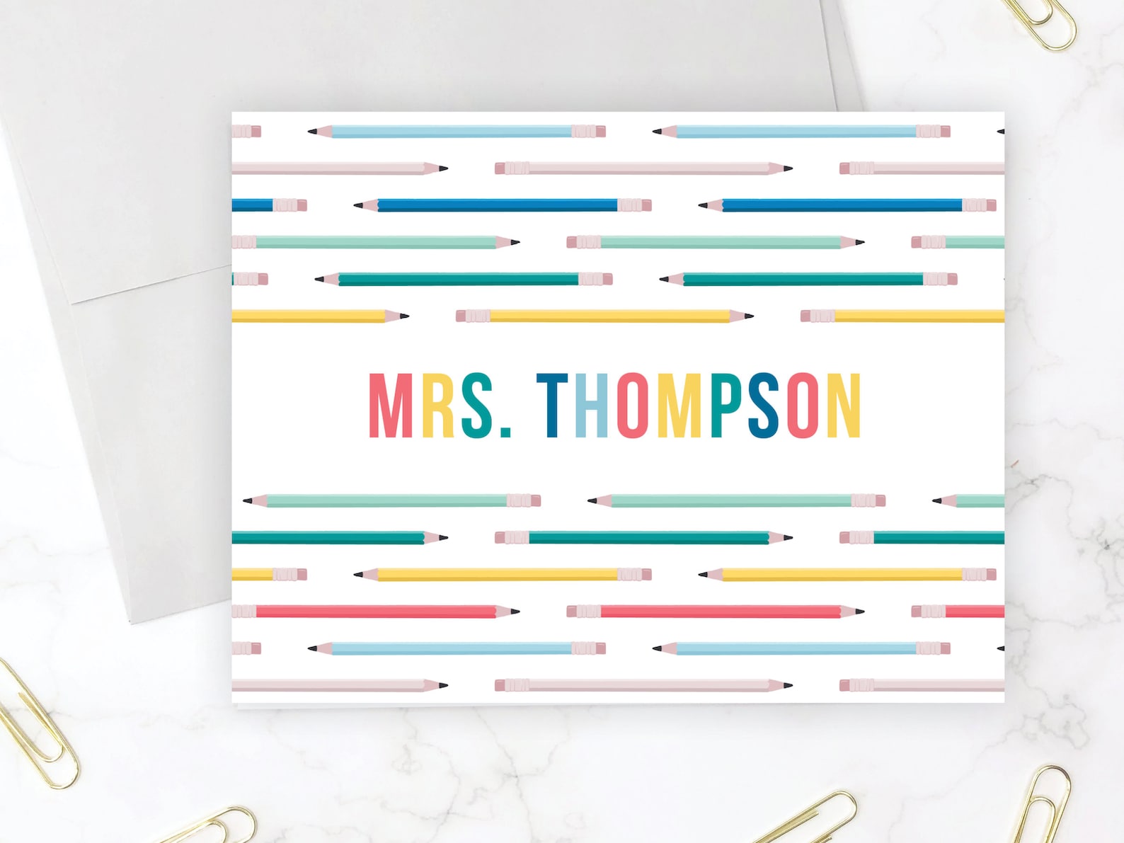 Personalized Teacher Note Cards Teacher Stationery Set - Etsy