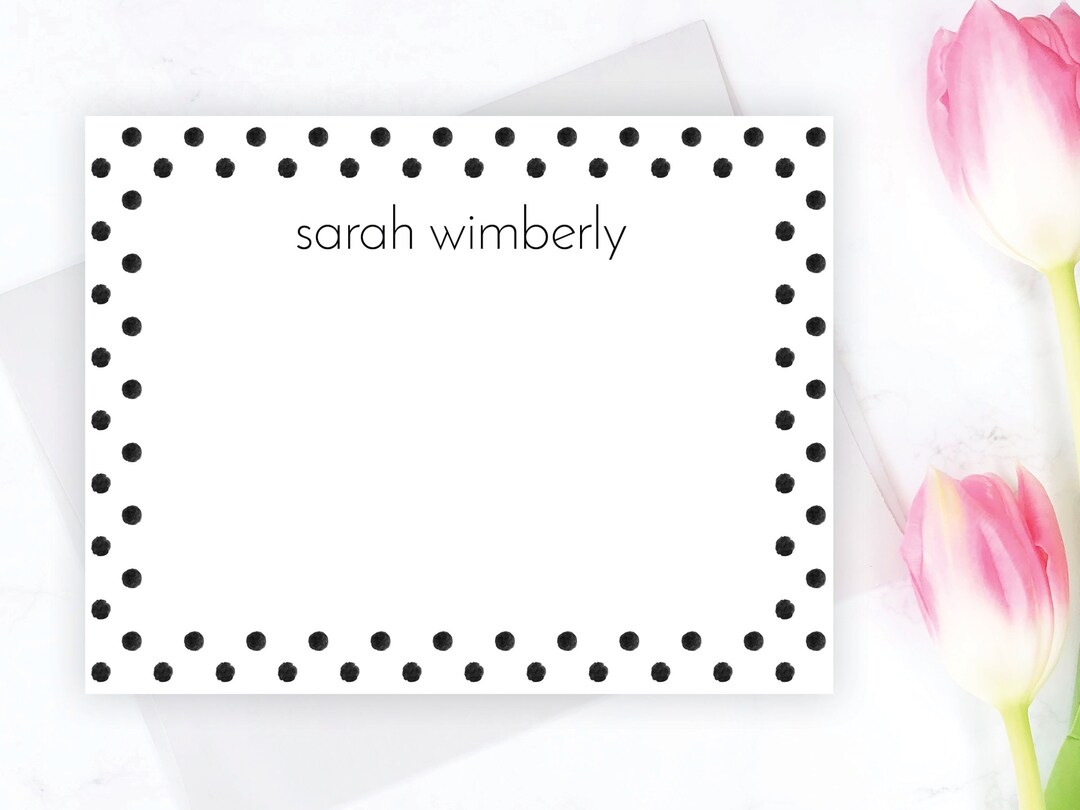 Polka Dot Stationery Set | Personalized Stationary Set for Women ...