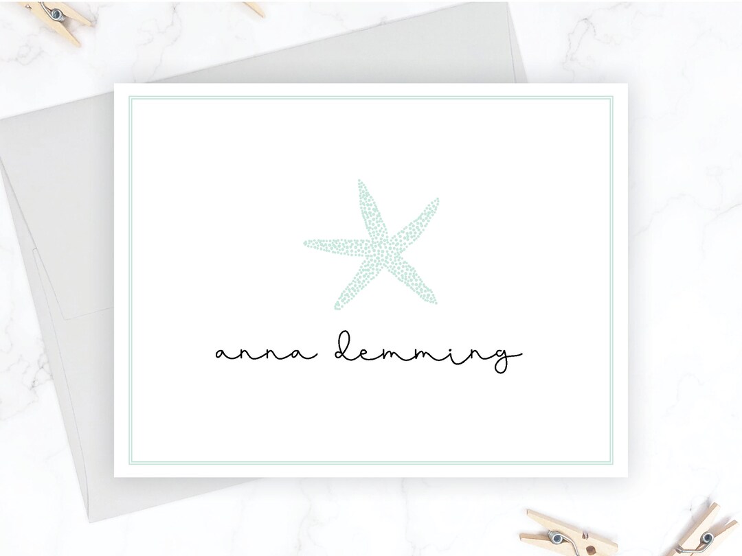 Starfish Stationery Set | Personalized Starfish Stationary Set ...