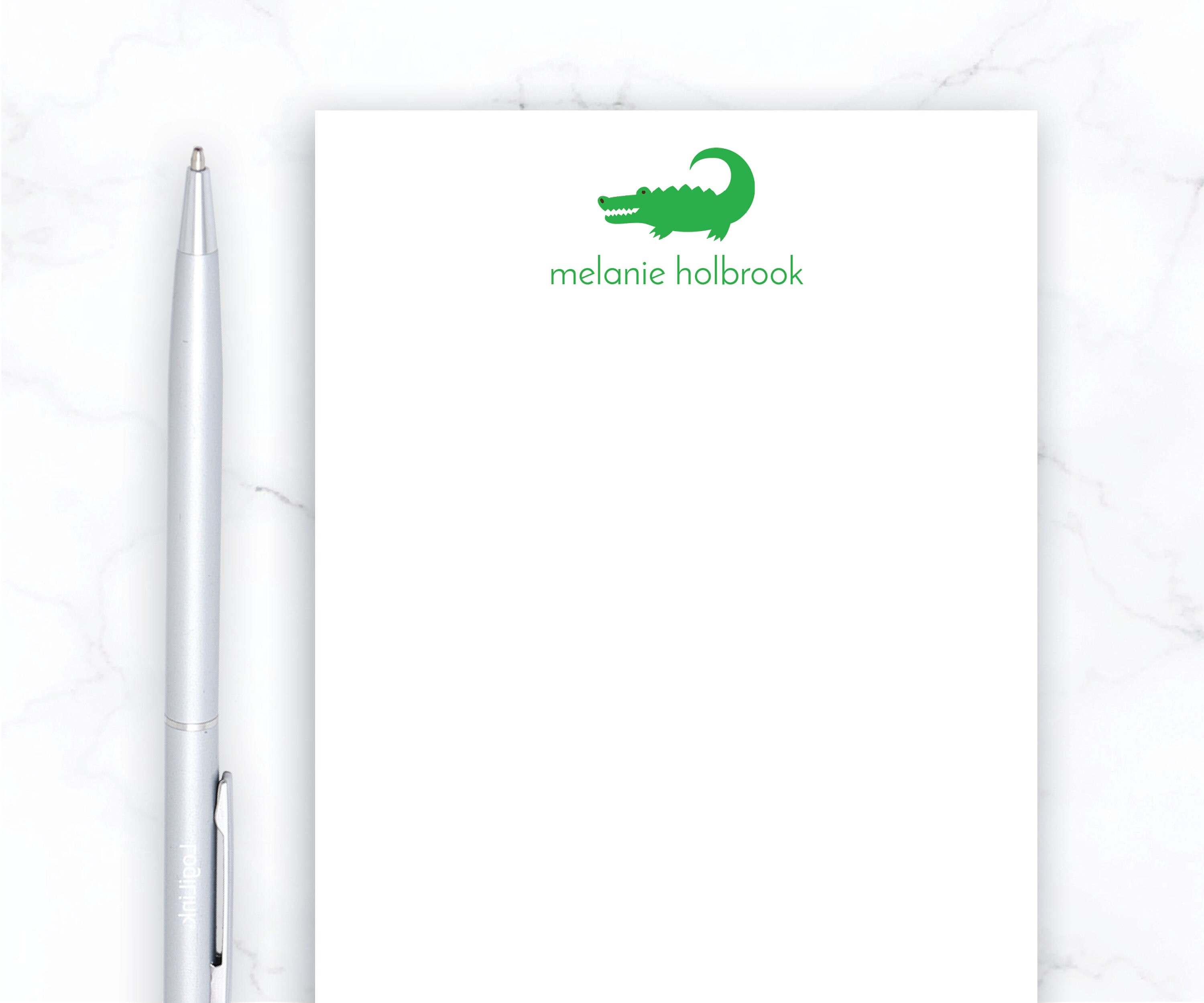 Personalized Notepad | 5x7 Notepad Gator | 5.5x8.5 Alligator Florida ...